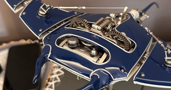 Innovative Steampunk Style Metal Manta Ray