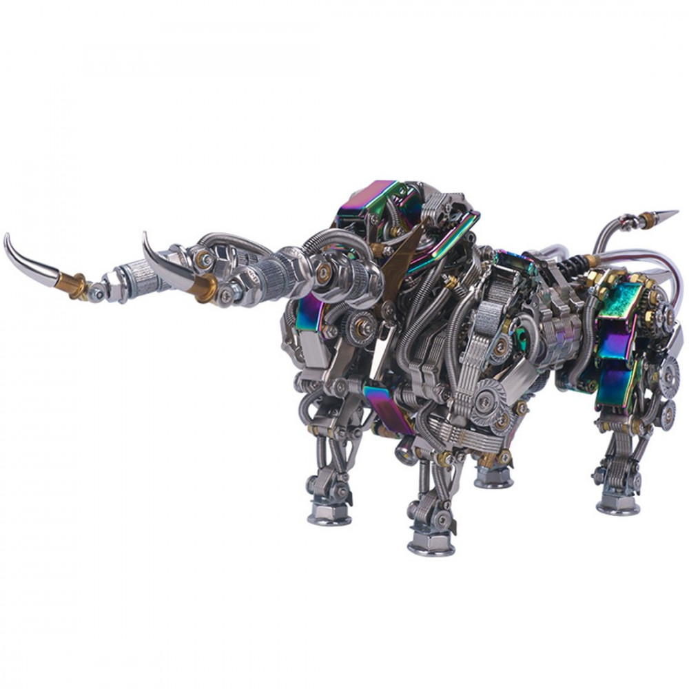 1087pcs metal 3d diy mechanical bull animal model assembly kit for ...