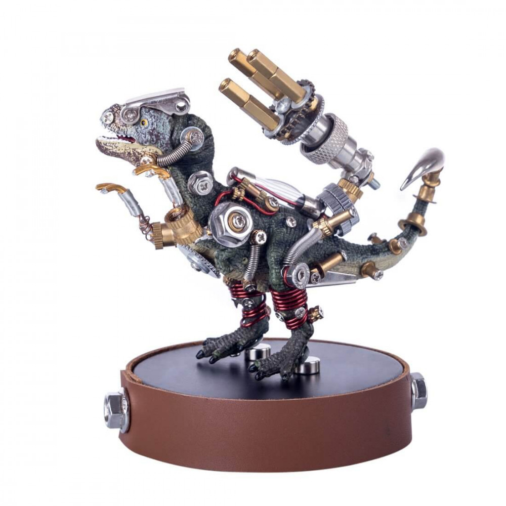 136pcs diy 3d assembly metal mechanical dinosaur variant beast puzzle ...