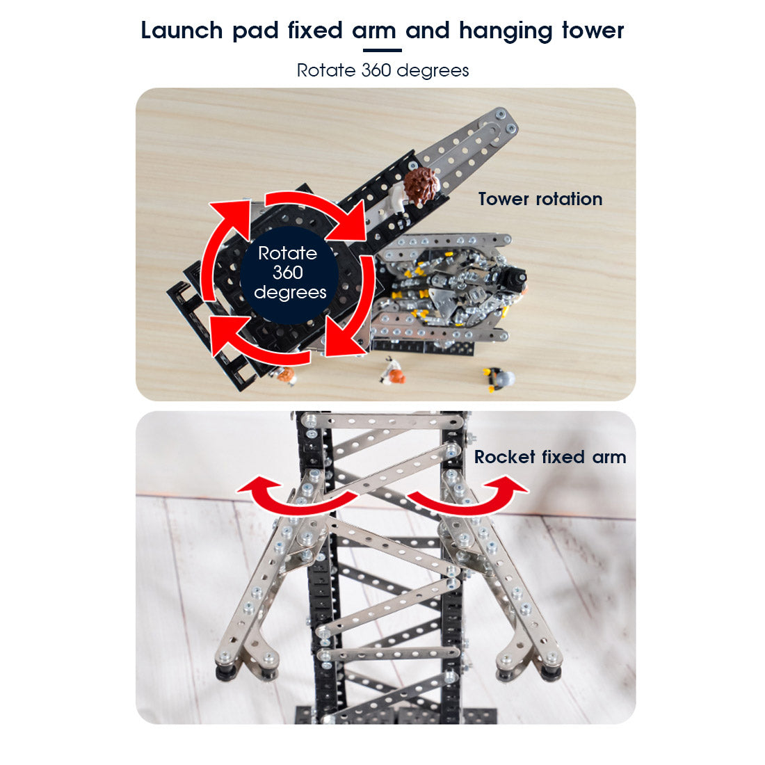 1521pcs+ rocket with launch pad puzzle space series diy assembly toy ...