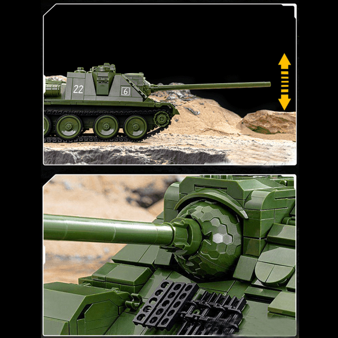 remote controlled su-100 tank destroyer 1700pcs - 1700pcs