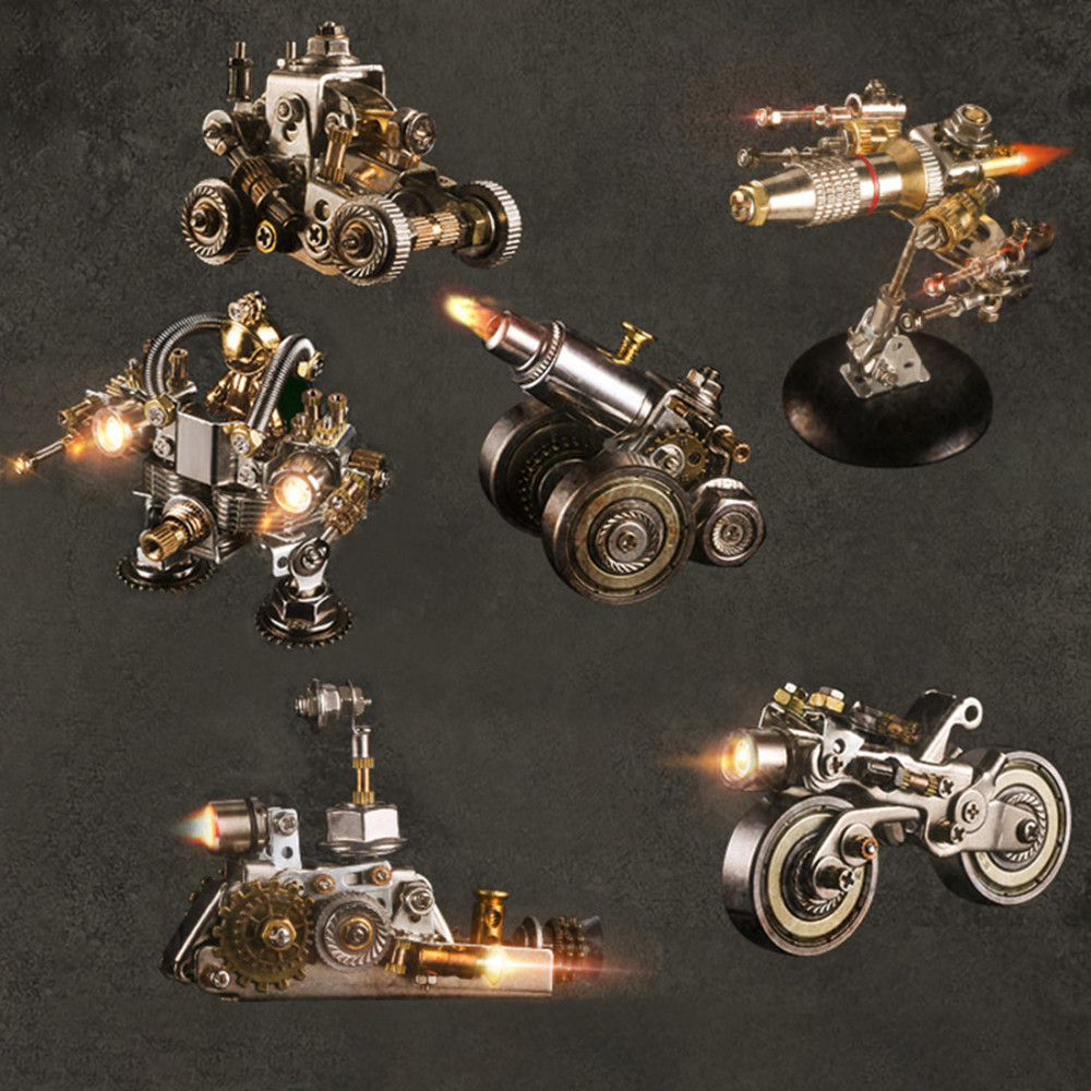 1pc blind box random mini diy 3d assembly armor metal submarine mecha ...