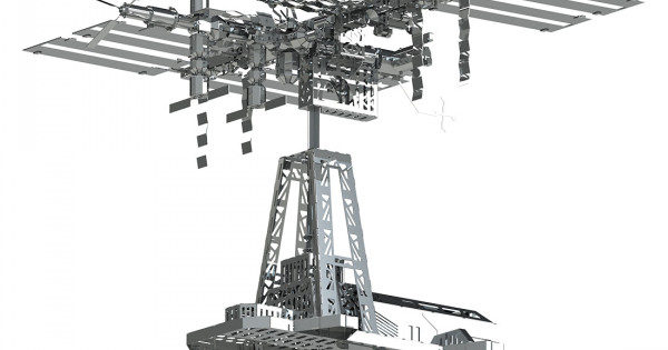 250pcs 3d metal international space station model building kit ...