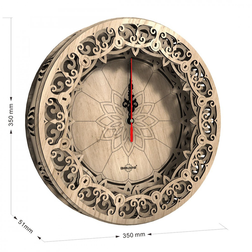 28pcs 3d assembly european style wooden vintage hollow table clock ...