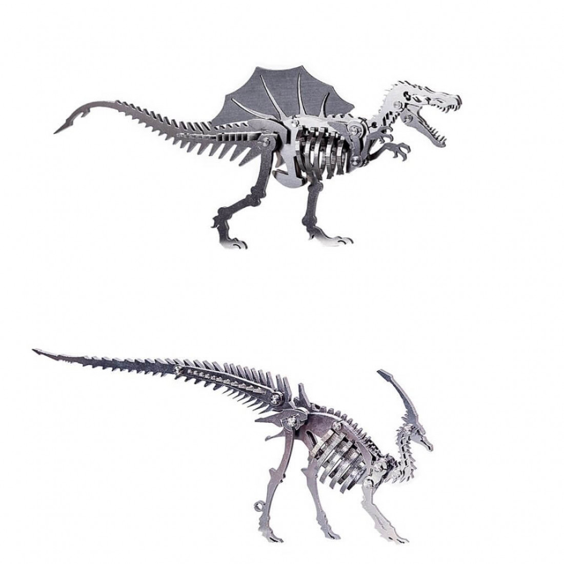 2pcs 3d diy metal assembly stainless steel puzzle spinosaurus ...