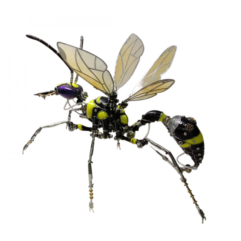 3d assembled steampunk big wasp metal sculpture model craft - 3d ...