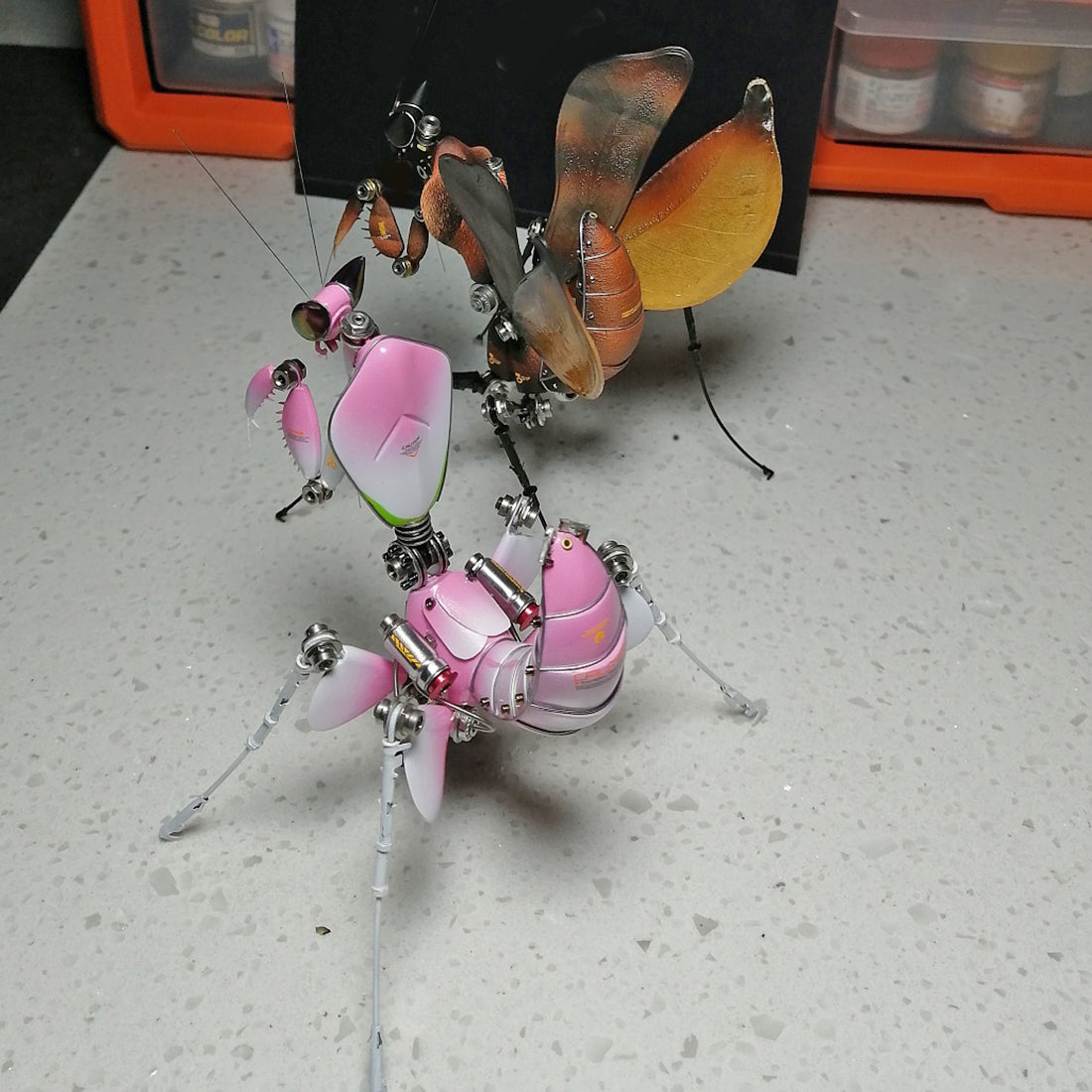 3d metal deroplatys mantis bug insect model kits sculpture assembled ...