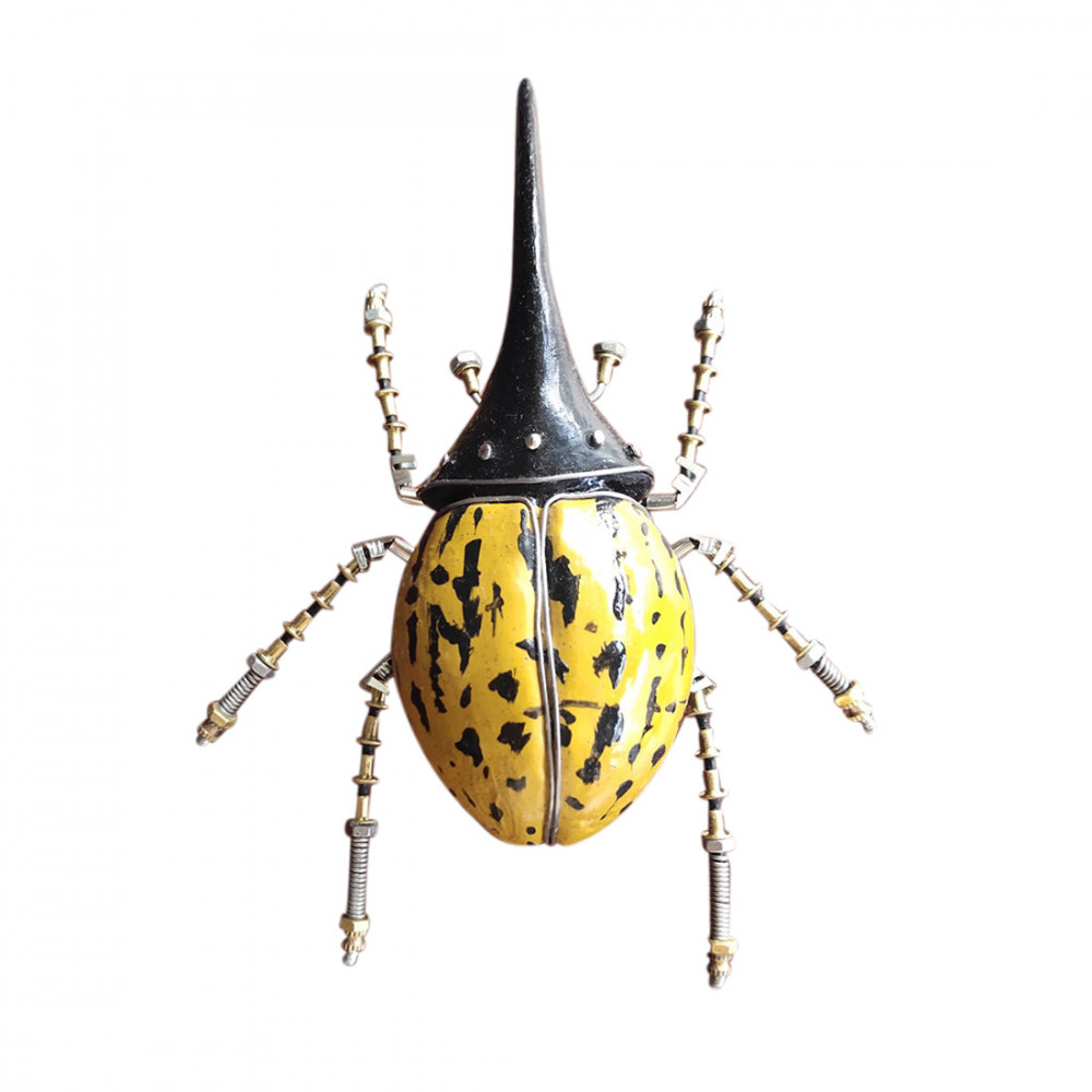 3d metal yellow dynastes beetles steampunk bug model kit handmade - 3d ...