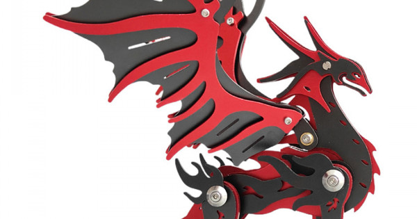 3d metal kits magical pterosaur diy mechanical dragon model 100+pcs ...