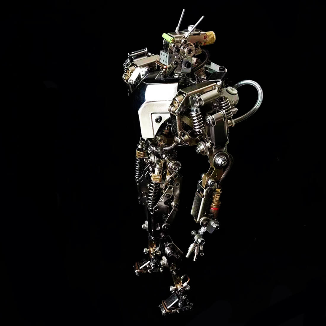3d metal led humanoid service robot mecha big articulated action figure ...