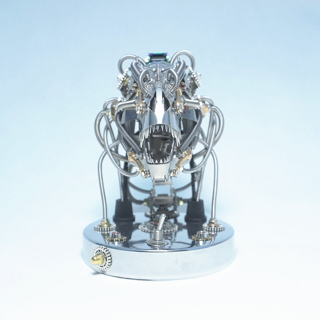 3d metal steampunk mechanical dinosaur skull head model kits - 3d-metal ...