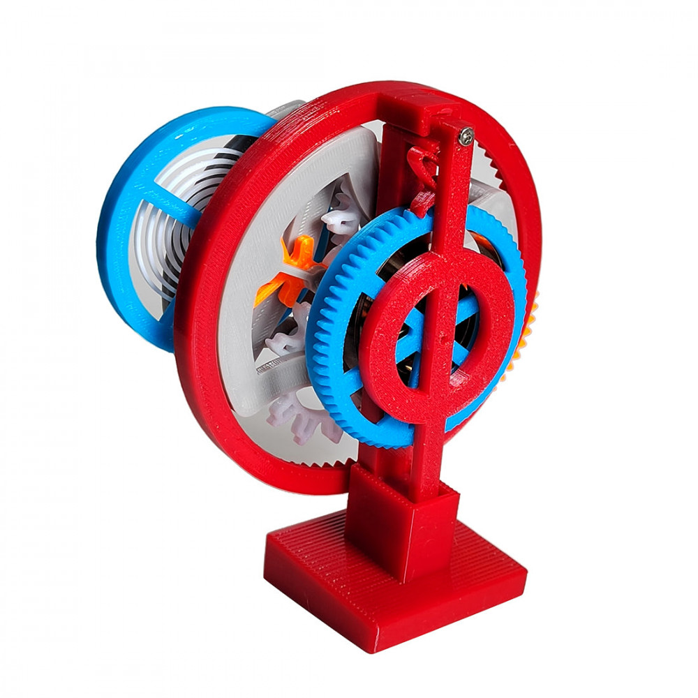 3d printed double-ring flywheel tourbillon assembly model - 3d-printed ...