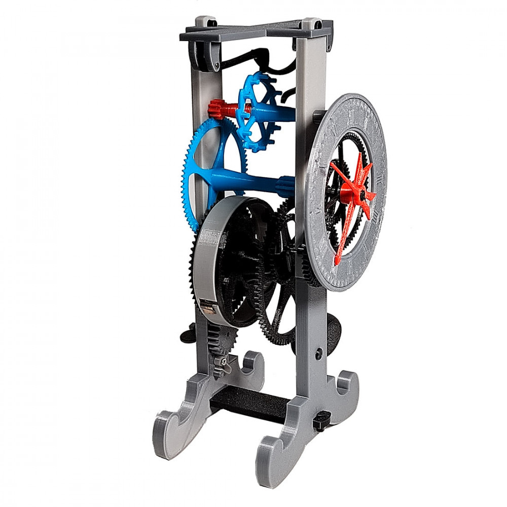 3d printed mechanical vertical tourbillon clock assembly model - 3d ...