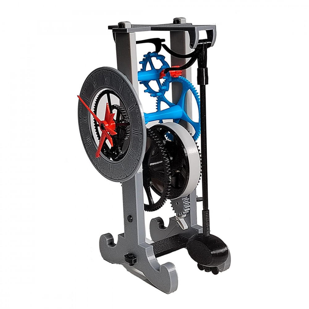 3d printed mechanical vertical tourbillon clock assembly model - 3d ...