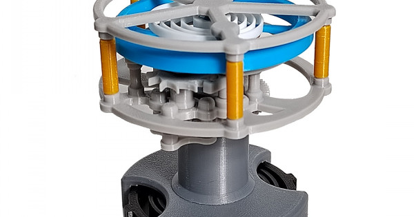 3d printed toy tourbillon horizontal clock movement model building kits ...