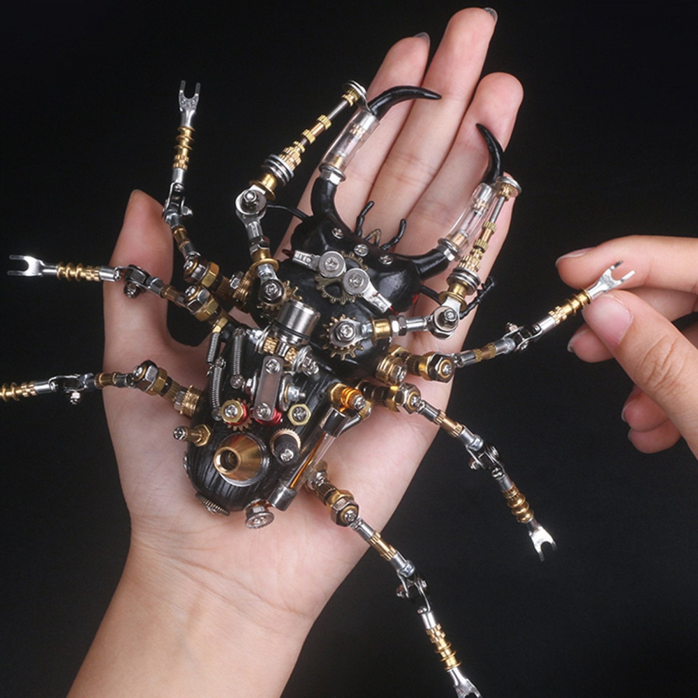 406pcs metal assembly 3d lucanidae stag beetle insect mechanical model ...