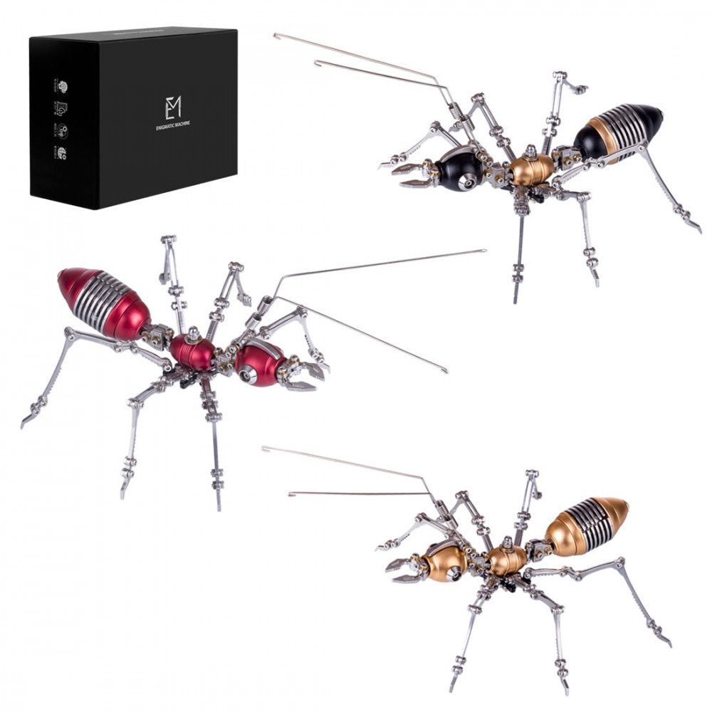 3pcs set metal worker ant team diy model kits assembly - 4pcs-set-metal ...