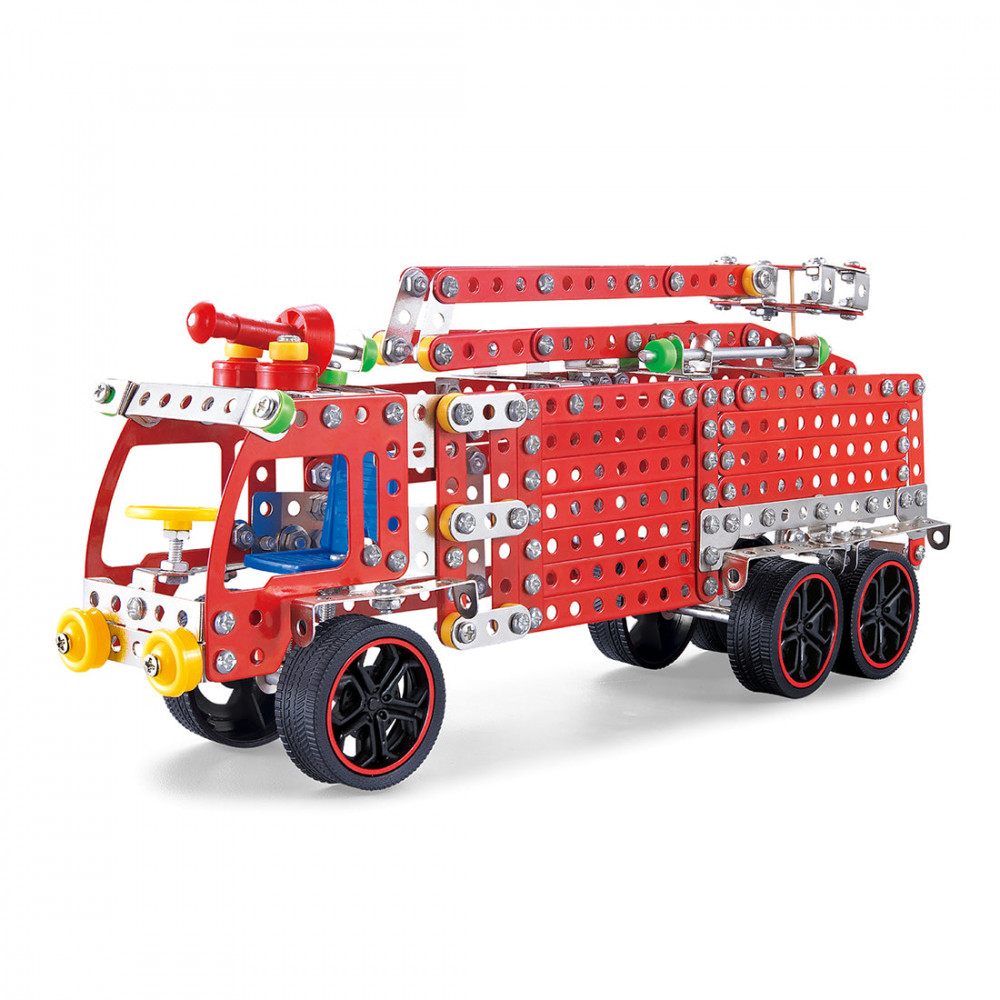 528pcs assembly metal fire fighting aerial ladder firetruck model kit ...