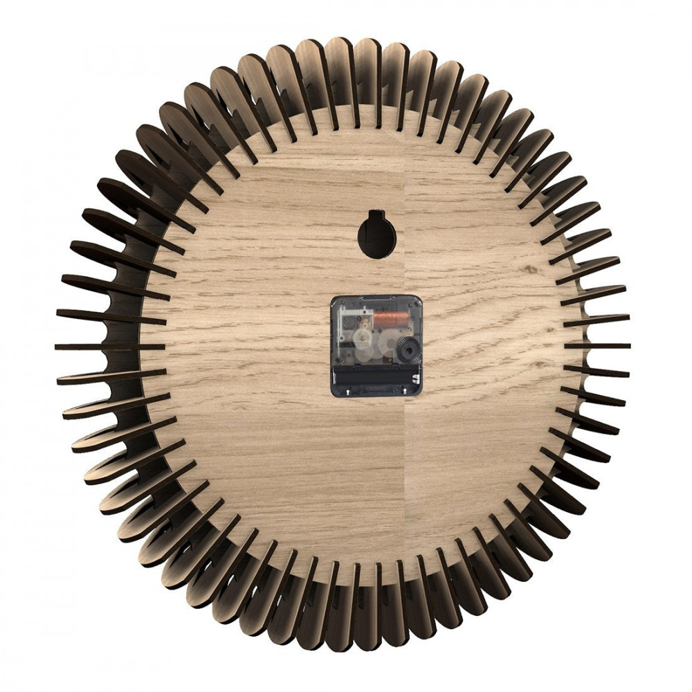 62pcs diy wooden round clock kit 3d assembly radial table clock puzzle ...