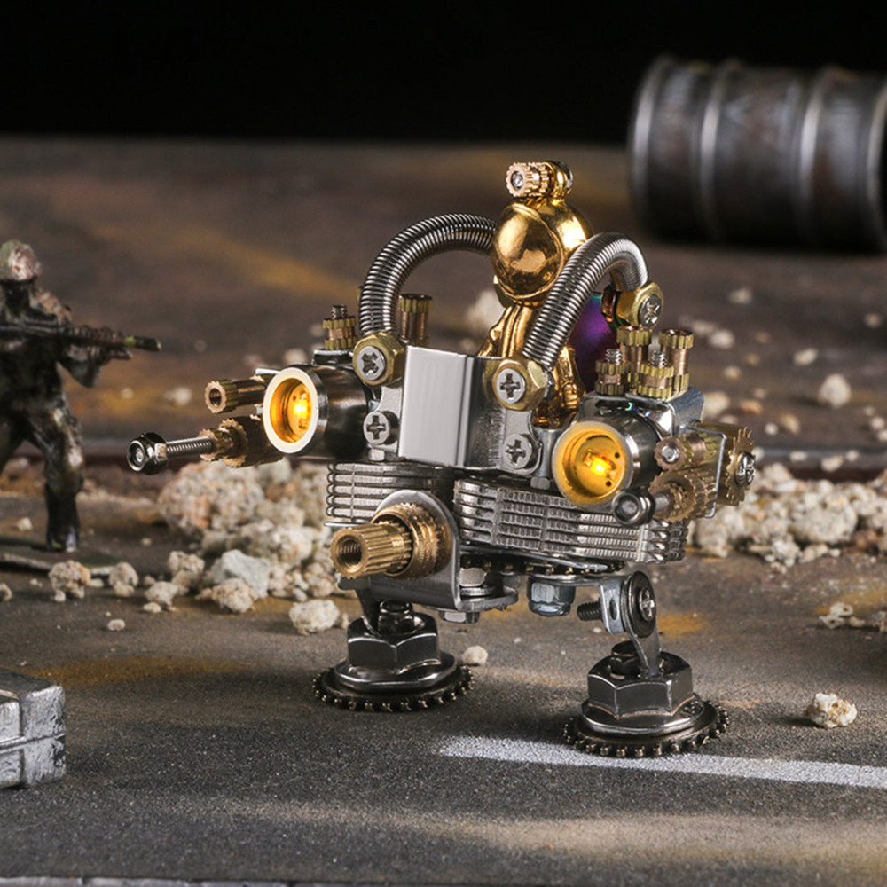 6pcs blind box diy metal assembly armored series spacecraft mecha tank ...