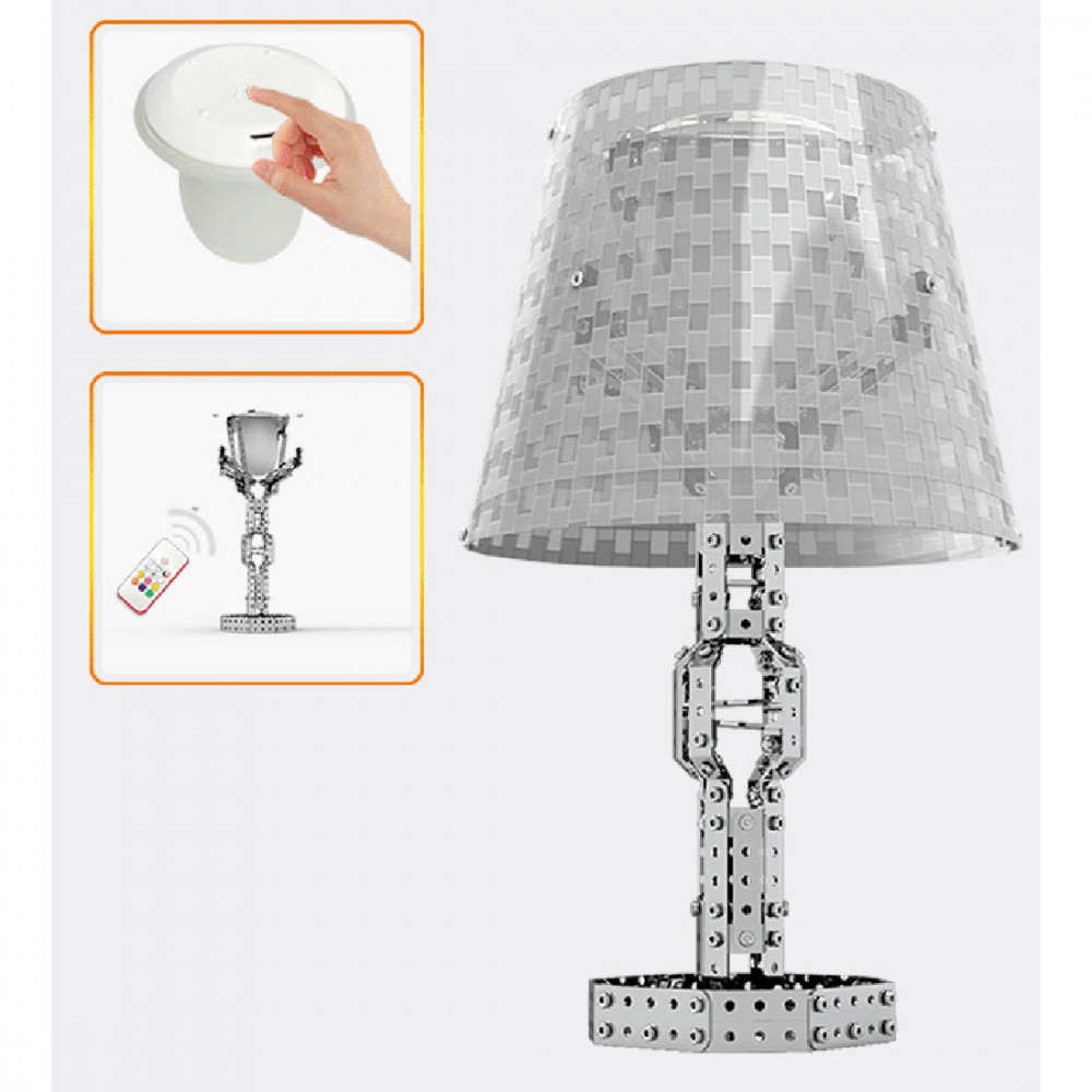 700+pcs 2 in 1 3d metal remote control table lamp model kits puzzle ...