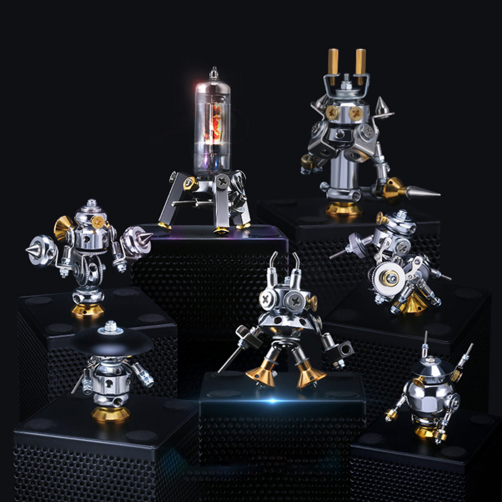 7pcs diy earth defending special forces mini mecha assembly metal model ...