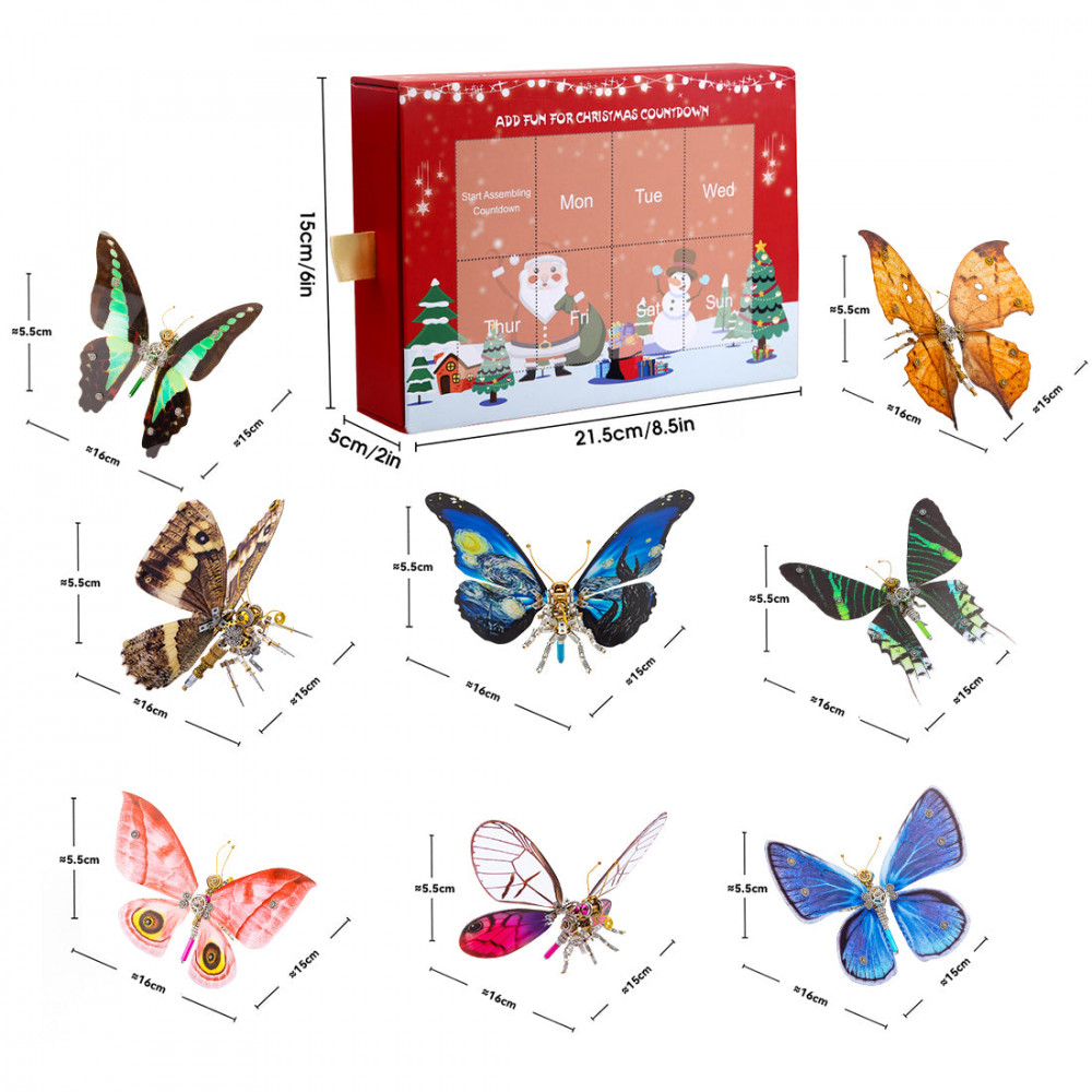 steampunk butterfly metal model kits seven days of advent calendar ...