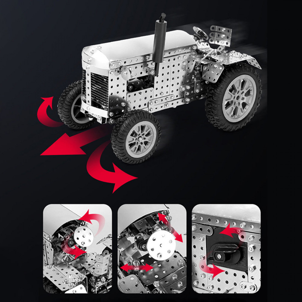 890pcs+ metal clockwork-driven tractor diy model toys - 890pcs-metal ...