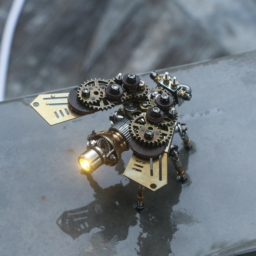 blind box 3pcs/set diy mechanical assembly metal steampunk insect ...