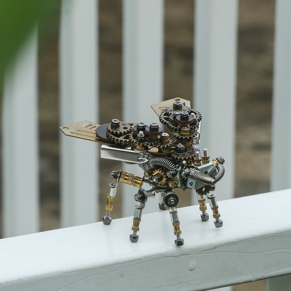 blind box 3pcs/set diy mechanical assembly metal steampunk insect ...