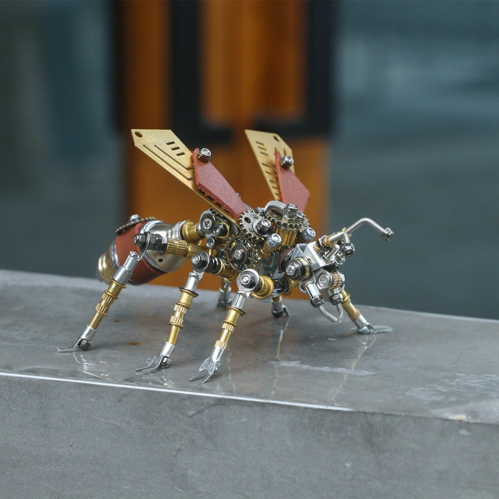 blind box 3pcs/set diy mechanical assembly metal steampunk insect ...