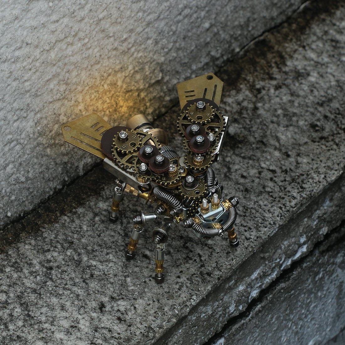 blind box 3pcs/set diy mechanical assembly metal steampunk insect ...