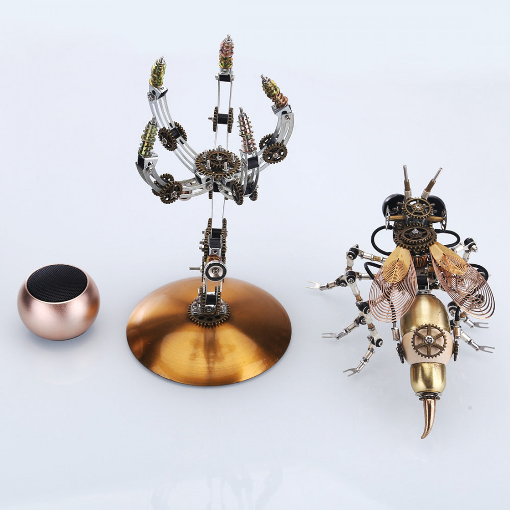 bluetooth speaker diy mechanical wasp assembly steampunk metal model ...