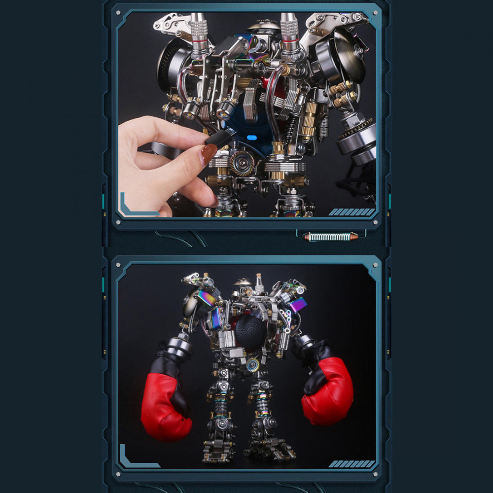 boxer mech diy metal assembly building kit 880pcs+ wireless bluetooth ...