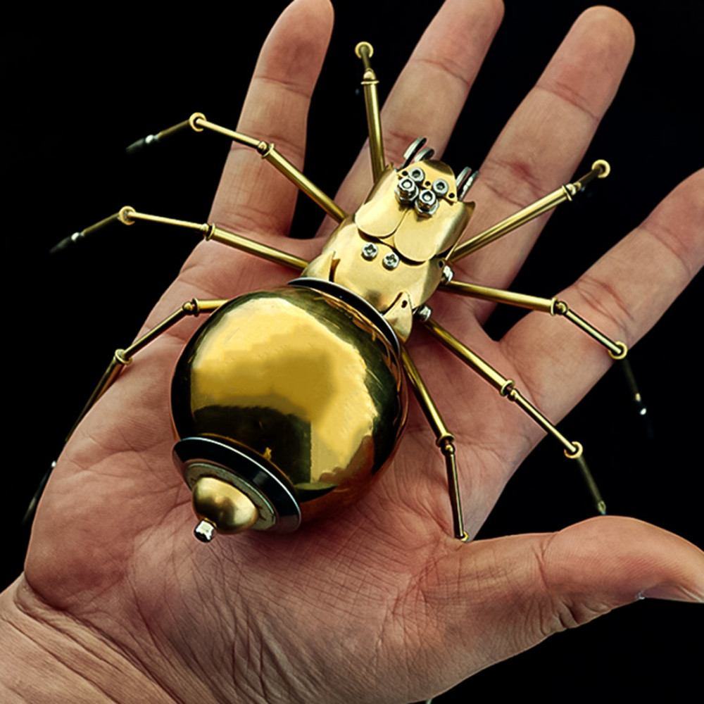brass metal spider insect model assembled crafts for home collection ...