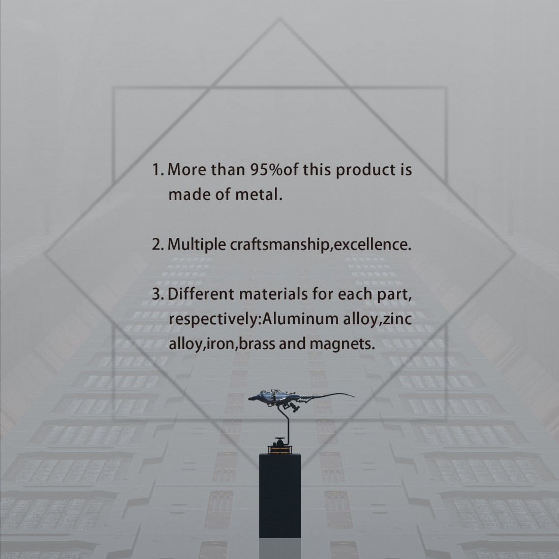 build mechanical mobula manta ray kinetic sculpture kits metal automata ...