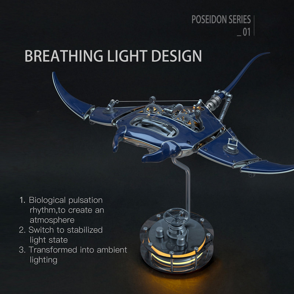 build mechanical mobula manta ray kinetic sculpture kits metal automata toy - build-mechanical ...