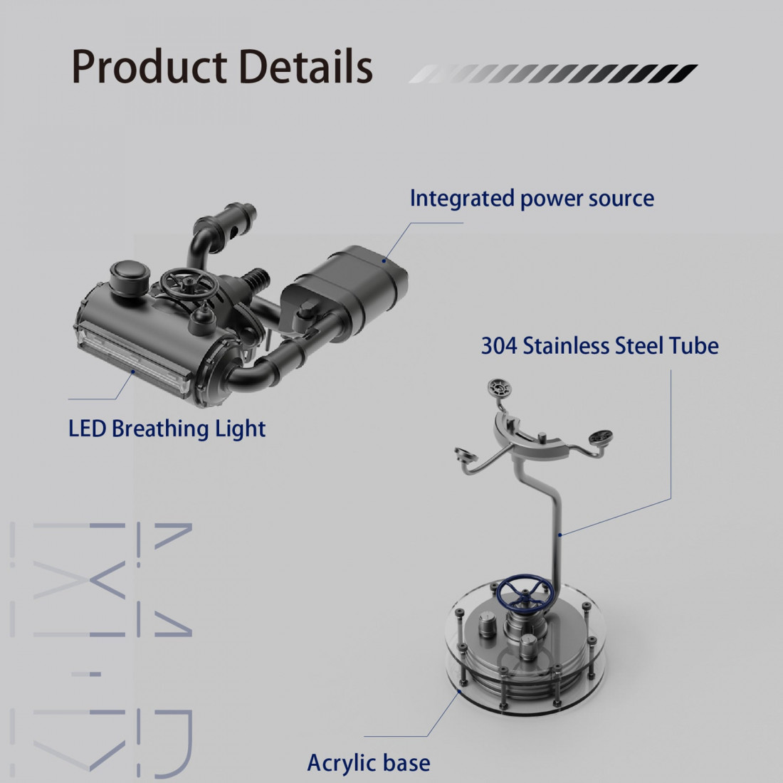 build mechanical mobula manta ray kinetic sculpture kits metal automata ...