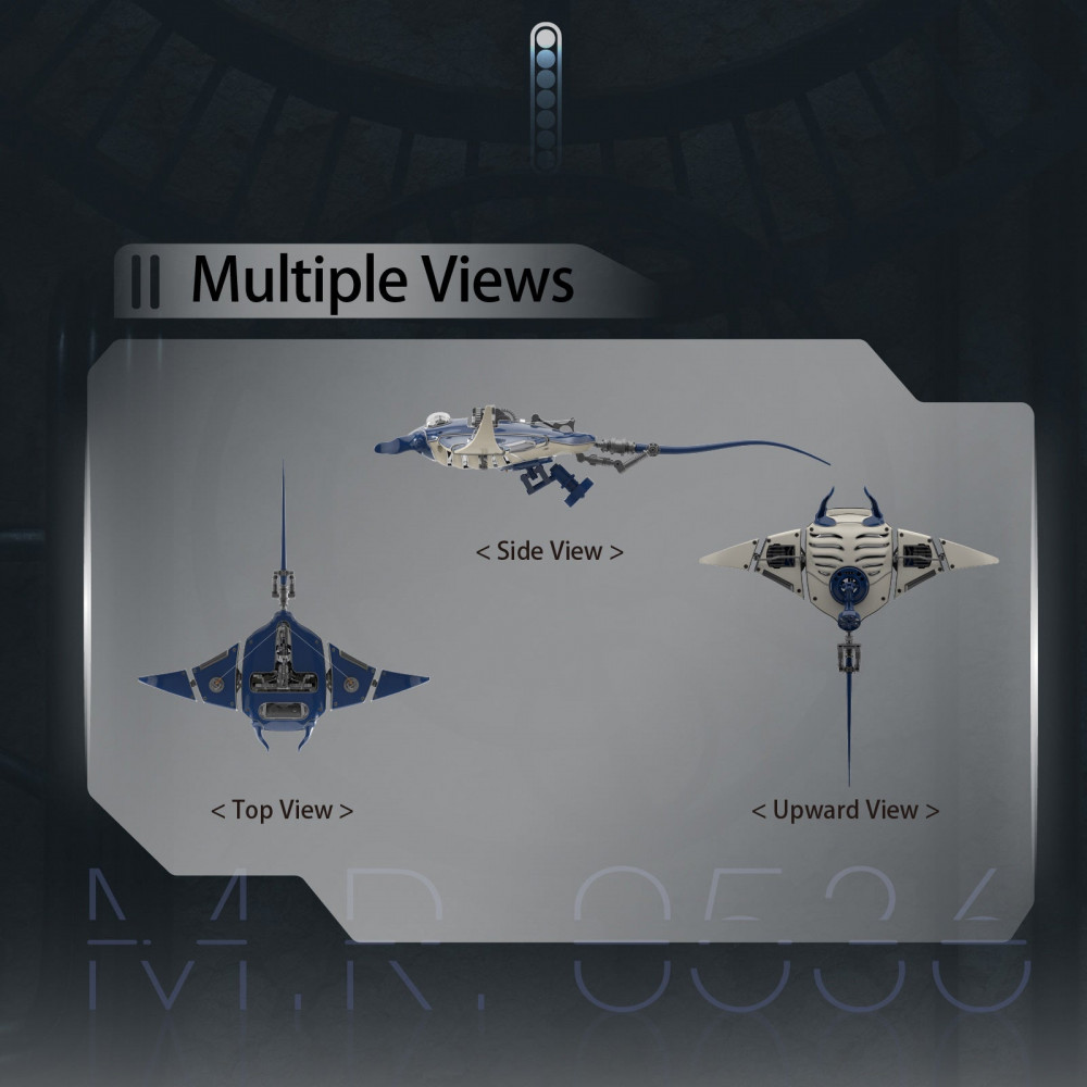 build mechanical mobula manta ray kinetic sculpture kits metal automata ...