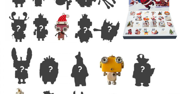 christmas advent calendar steampunk wooden robot diy kits mystery box ...