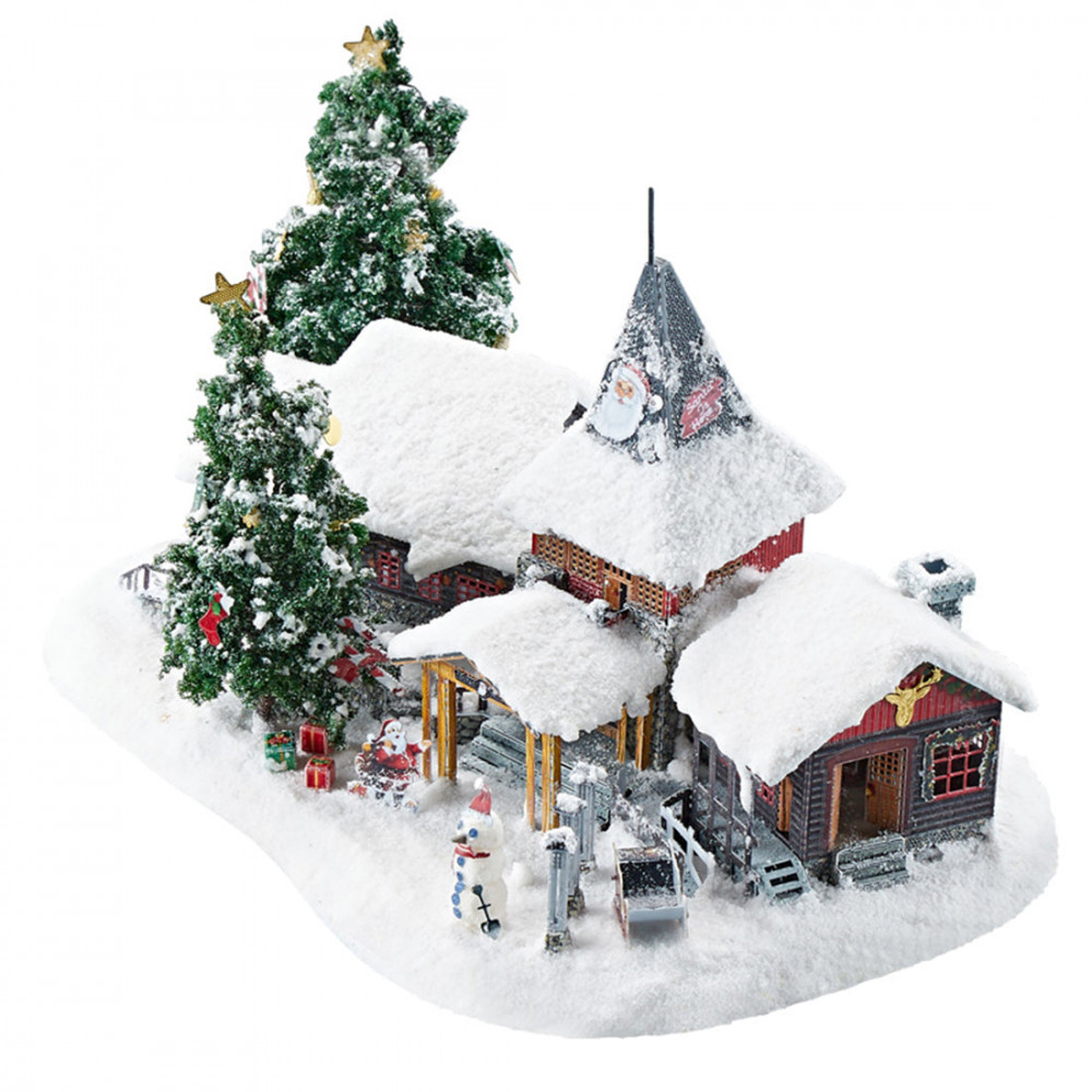 christmas bundle santa claus with golden elk winter village sets 3d ...