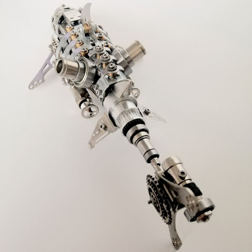 diy 3d metal mechanical giant shark model building kits for adults ...