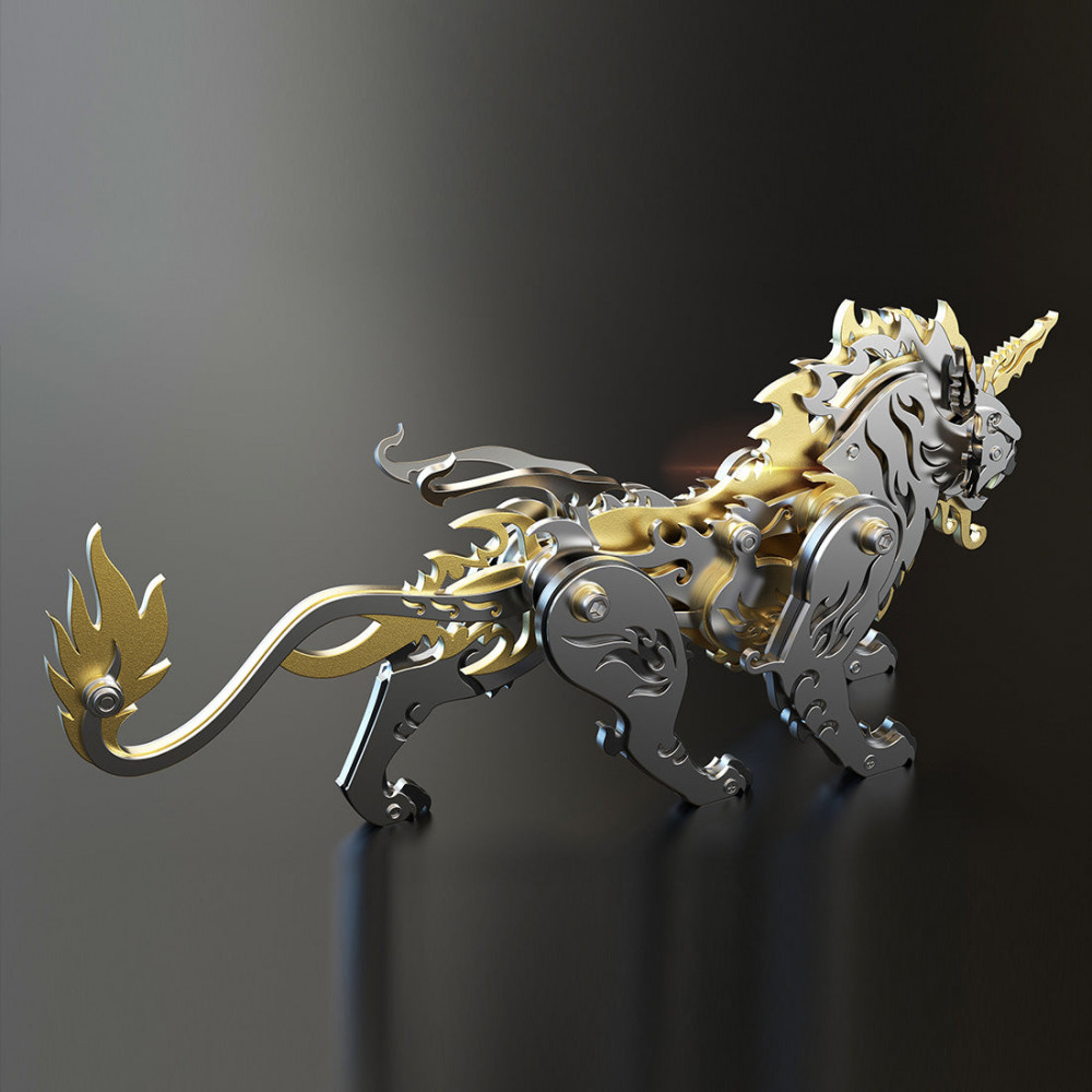 diy assembly ancient chinese tiger beasts 3d metal model kits toy - diy ...