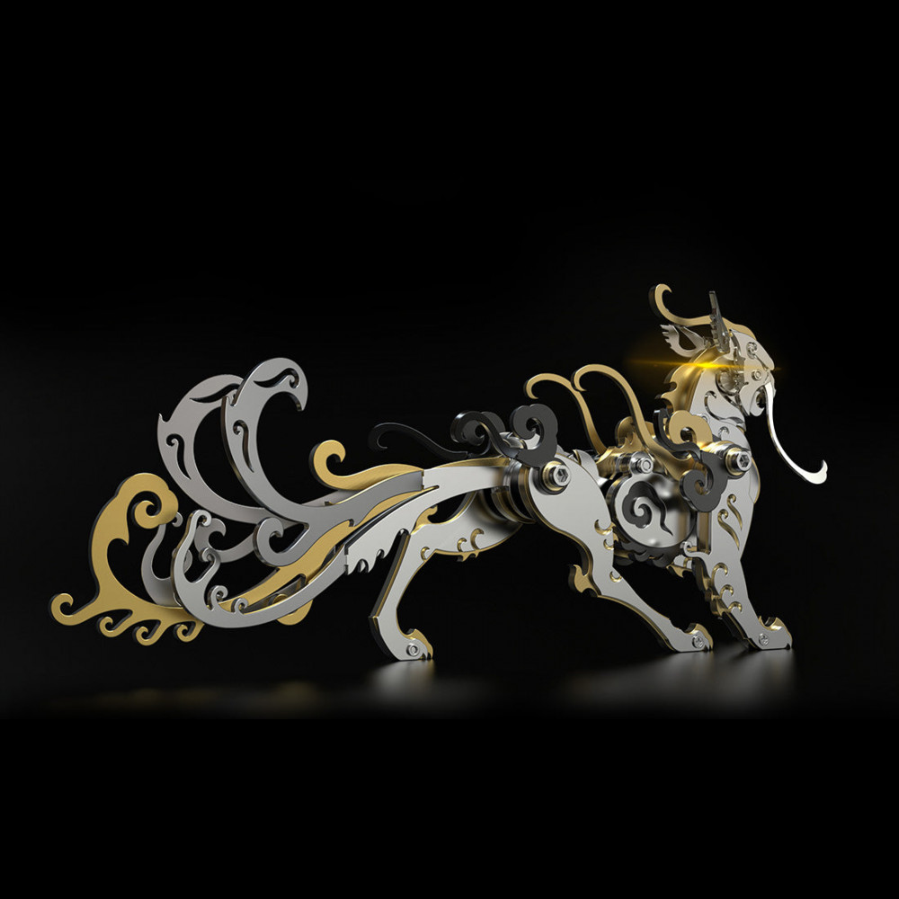 diy assembly ancient chinese tiger beasts 3d metal model kits toy - diy ...
