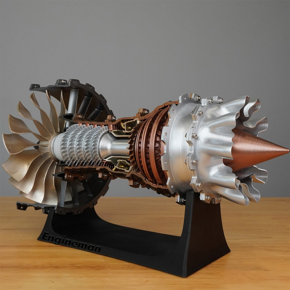 diy assembly trent 900 turbofan engine model toys (150+pcs) - diy ...