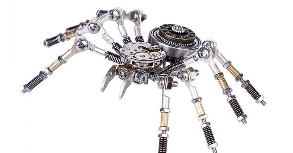 diy assemby metal 3d spider model kit home office decor gift - diy ...