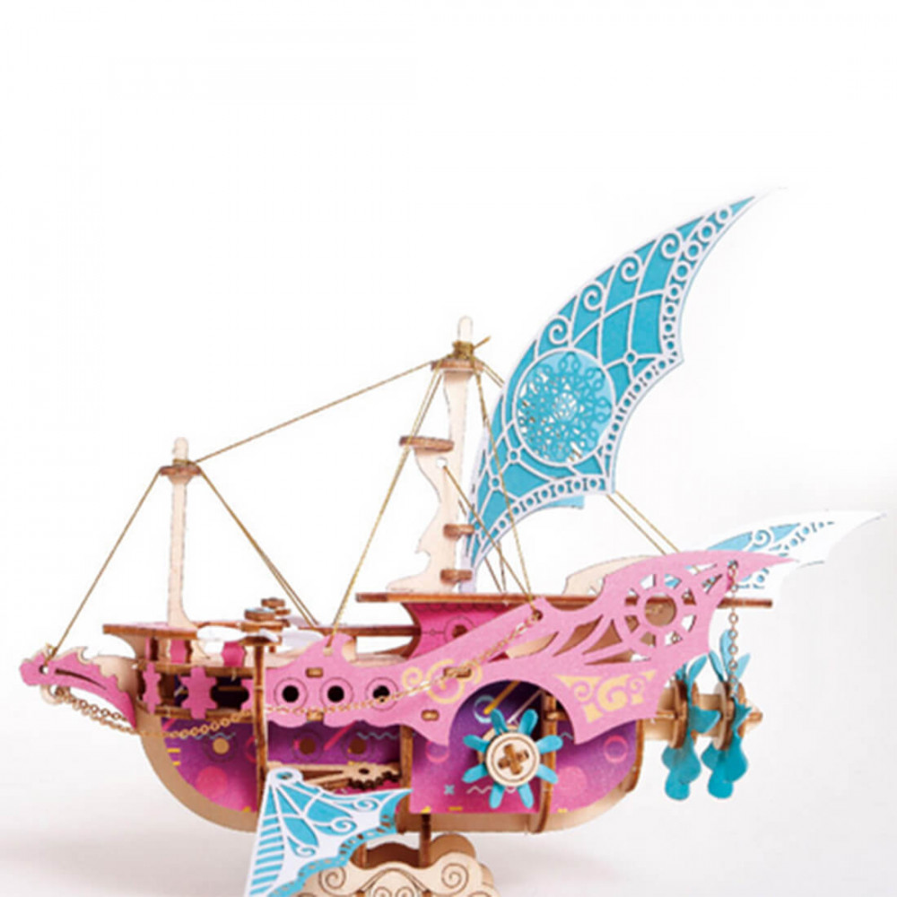 diy fantasy arabian spaceship 3d wooden steampunk boat toy model - diy ...