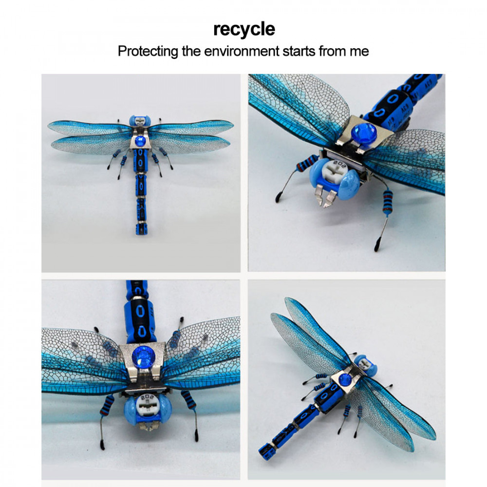 diy gift insect dragonfly assembly model handmade puzzle toys with ...