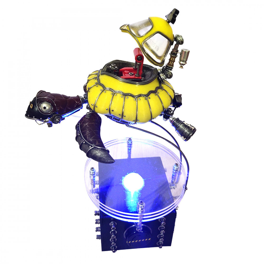 diy mechanical metal turtle taxi steampunk sculpture animal assembled ...