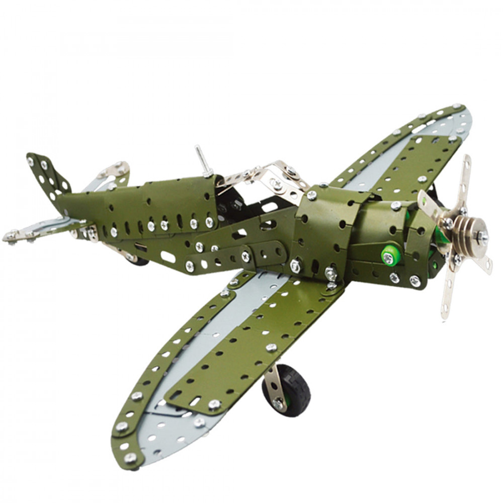 diy metal 3d metal green classic military bomber plane model assembly ...